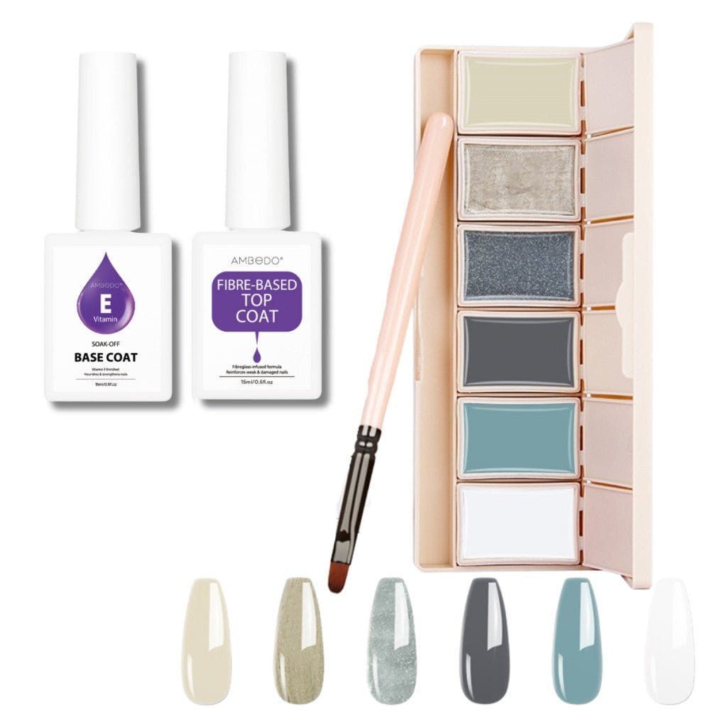 Gel Nail Polish Kit | 6-Pan Nail Lover's Kit | AMBEDO BEAUTY Australia