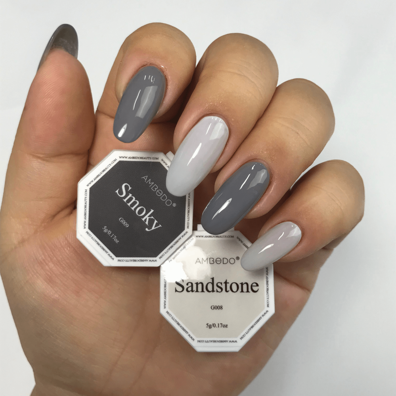 Misty Coast Gel Nail Refill Capsules | Blues, Greens & Greys | Ambedo ...